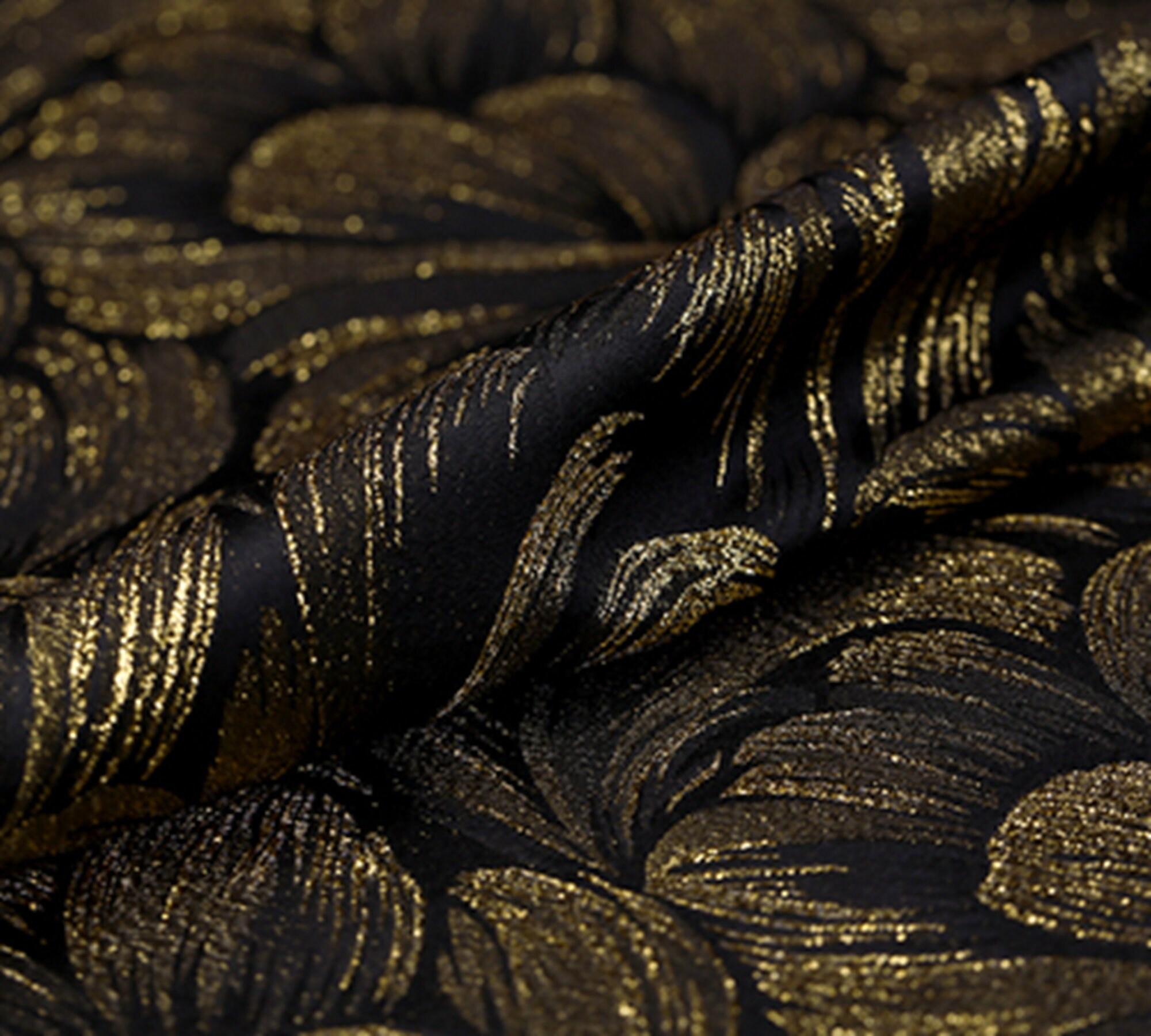 Jacquard Stoff Lurex Feder Jacquard Brokat Stoff Kleid - Etsy.de