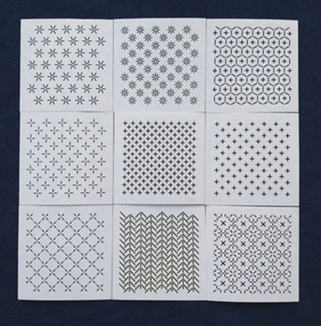 Sashiko Stencil,sashiko Embroidery Pattern,quilting Stencil,small Cross ...