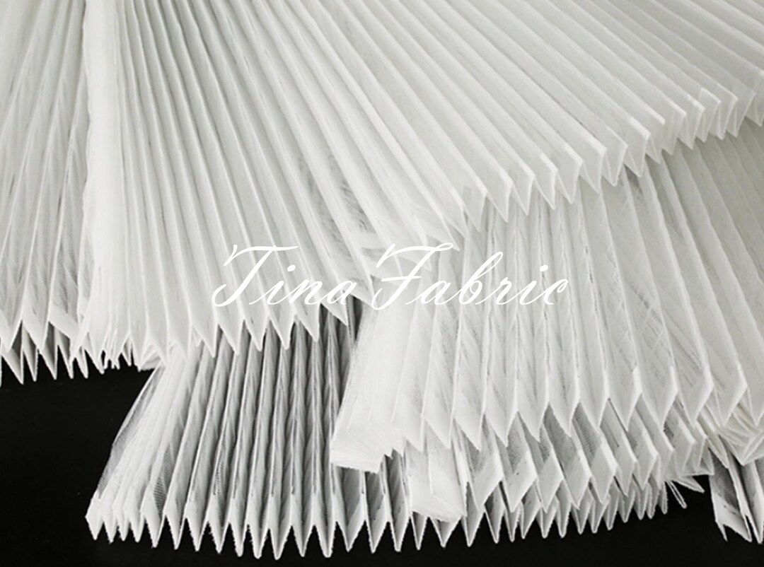 Accordion Pleated Rigid Mesh - Pleated Accordion Mesh - Dress Fabric ...