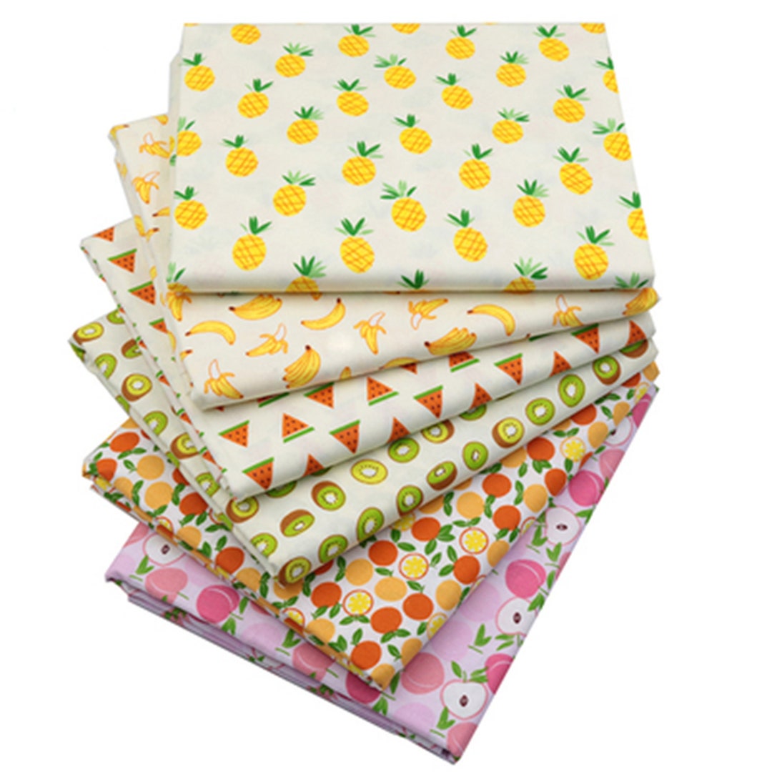 Tela de algodón Tela de frutas Cartoon melocotón sandía - Etsy España
