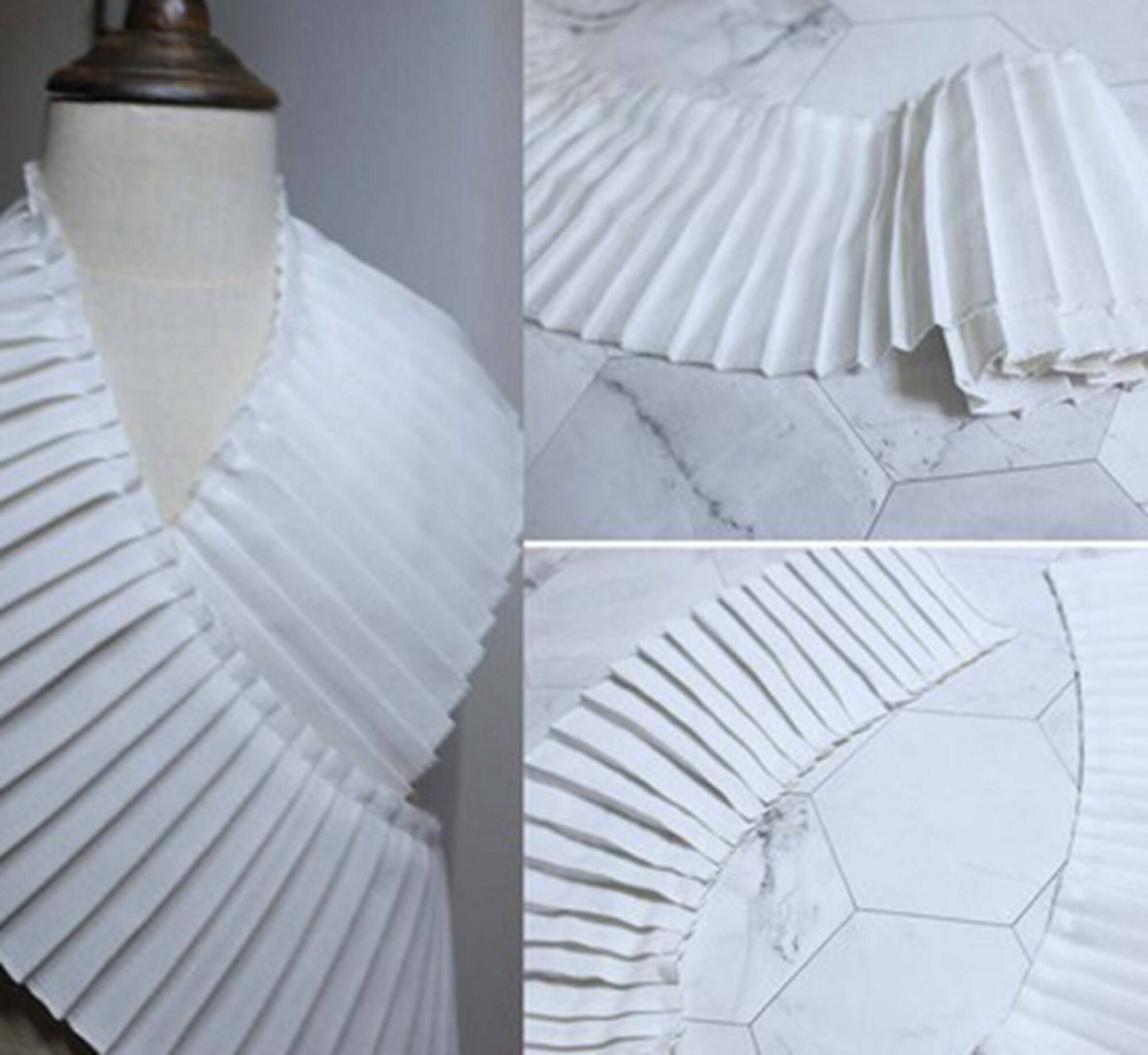 Pleated Organ Lace Fabric Medium-thickness Pleated Wavy - Etsy