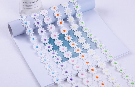 Daisy Trim Flower Lace Trim Daisy Ribbon Embroidered Lace - Etsy