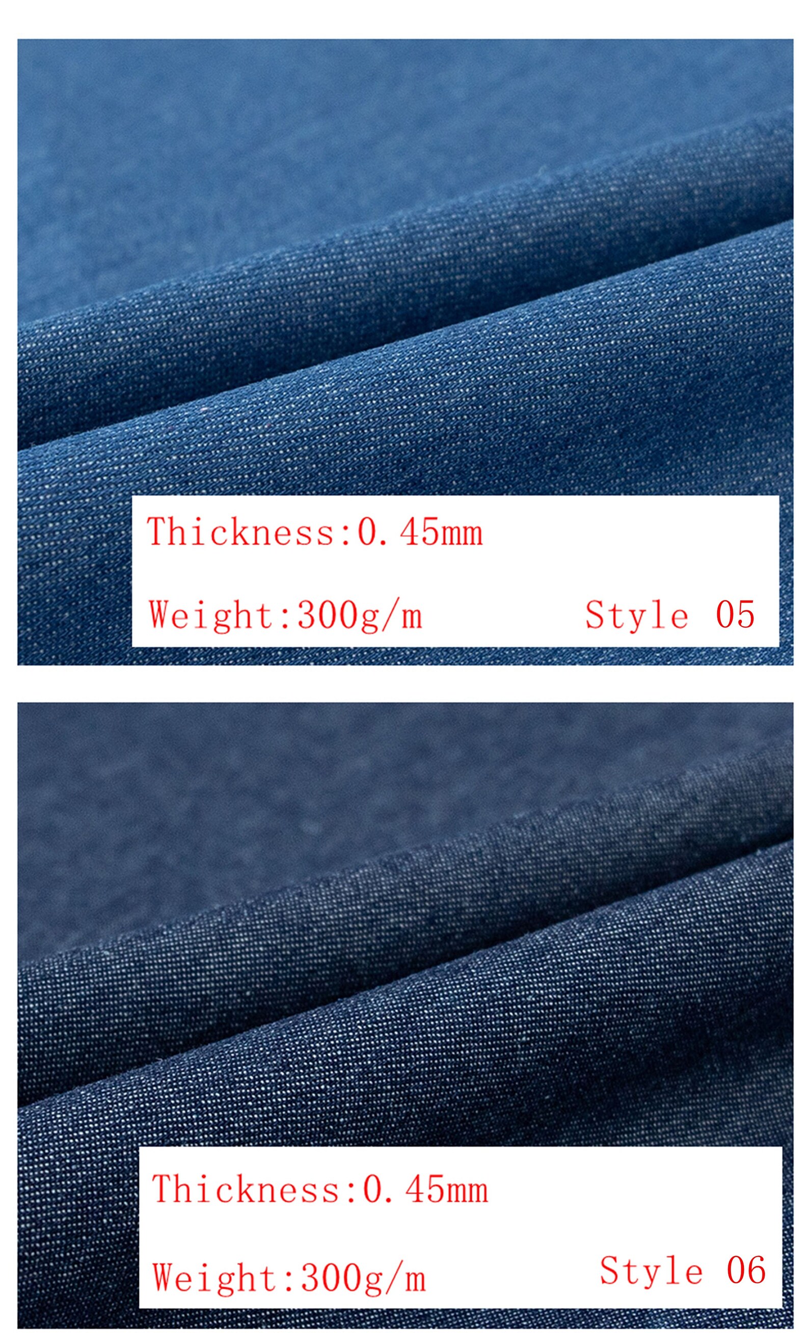 Blue Denim Fabric Washed Denim Fabric 100% Cotton Denim - Etsy