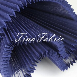 Navy Blue Accordion Pleated Mesh: Designer Dress Fabric by the Yard - Etsy