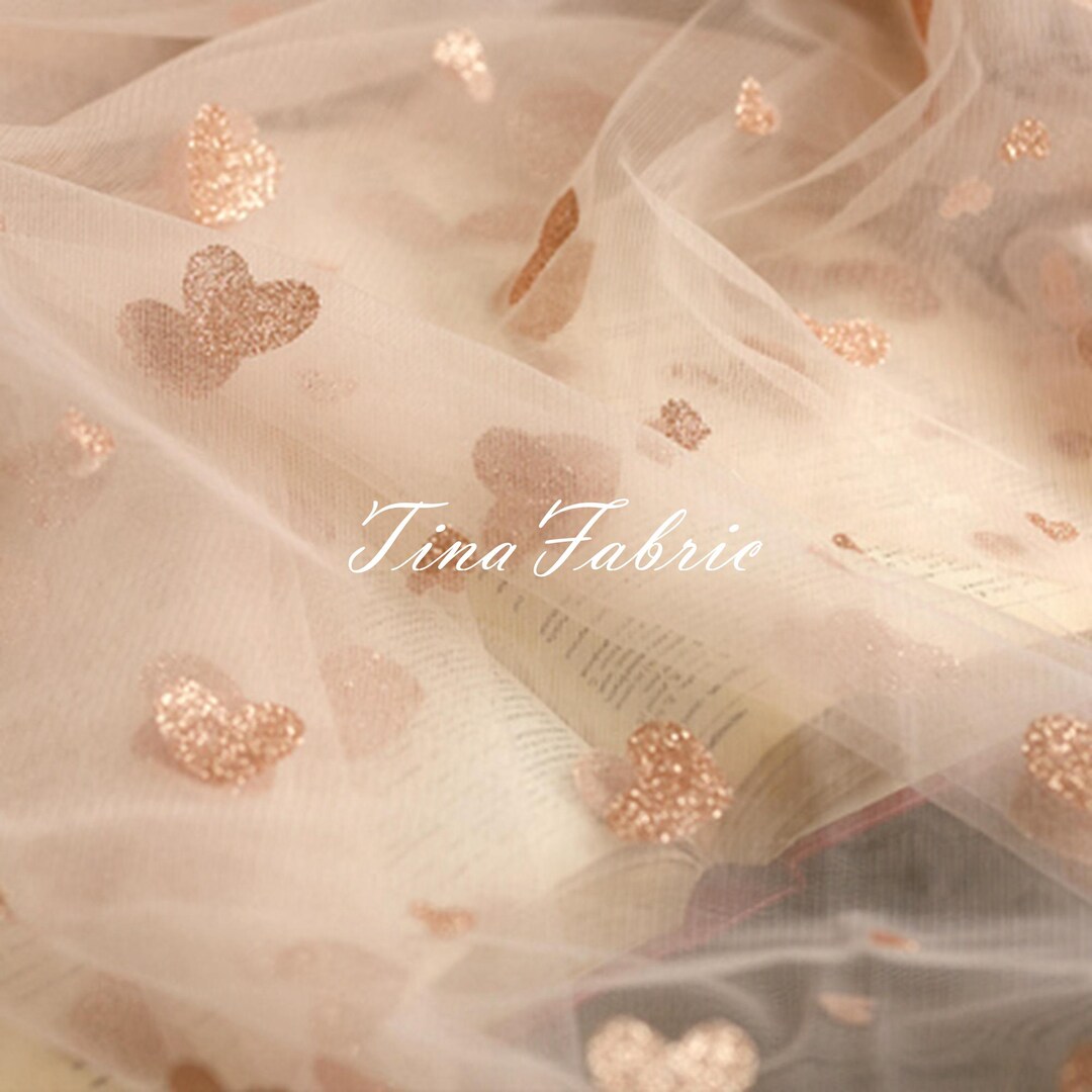 Heart-shaped Mesh Fabric,bronzing Mesh, 4 Way Streatch Dress Fabric ...