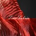 Red Gradient Pleated Organza Fabric: Water Light Reflective Yarn ...