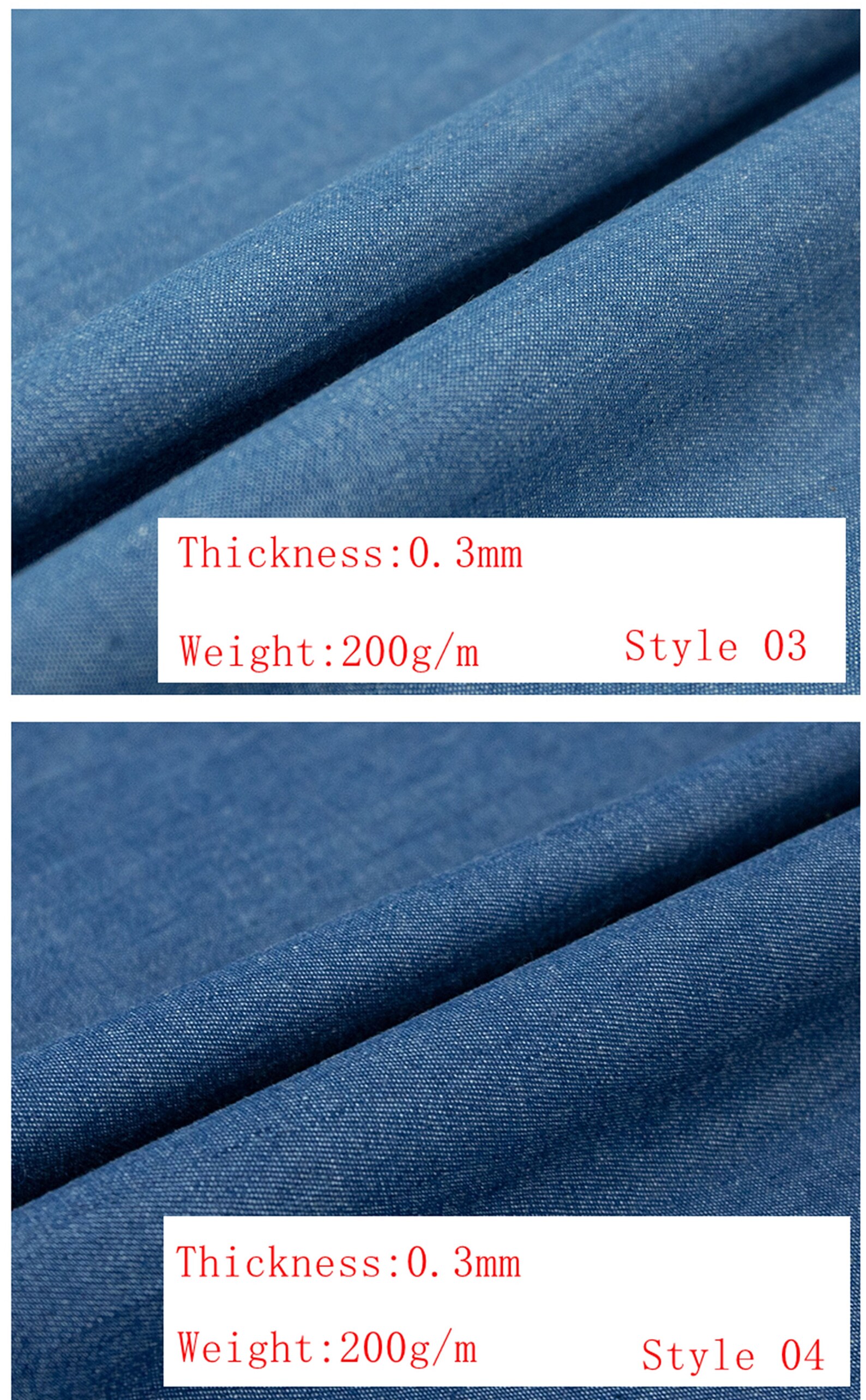 Blue Denim Fabric Washed Denim Fabric 100% Cotton Denim - Etsy