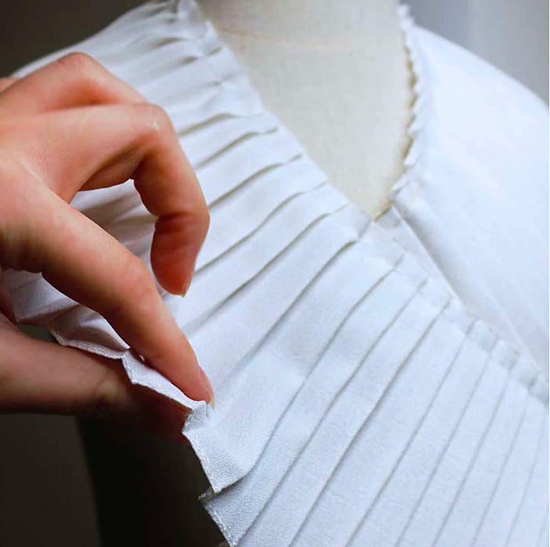 Pleated Organ Lace Fabric - Medium-thickness Pleated Wavy Texture ...