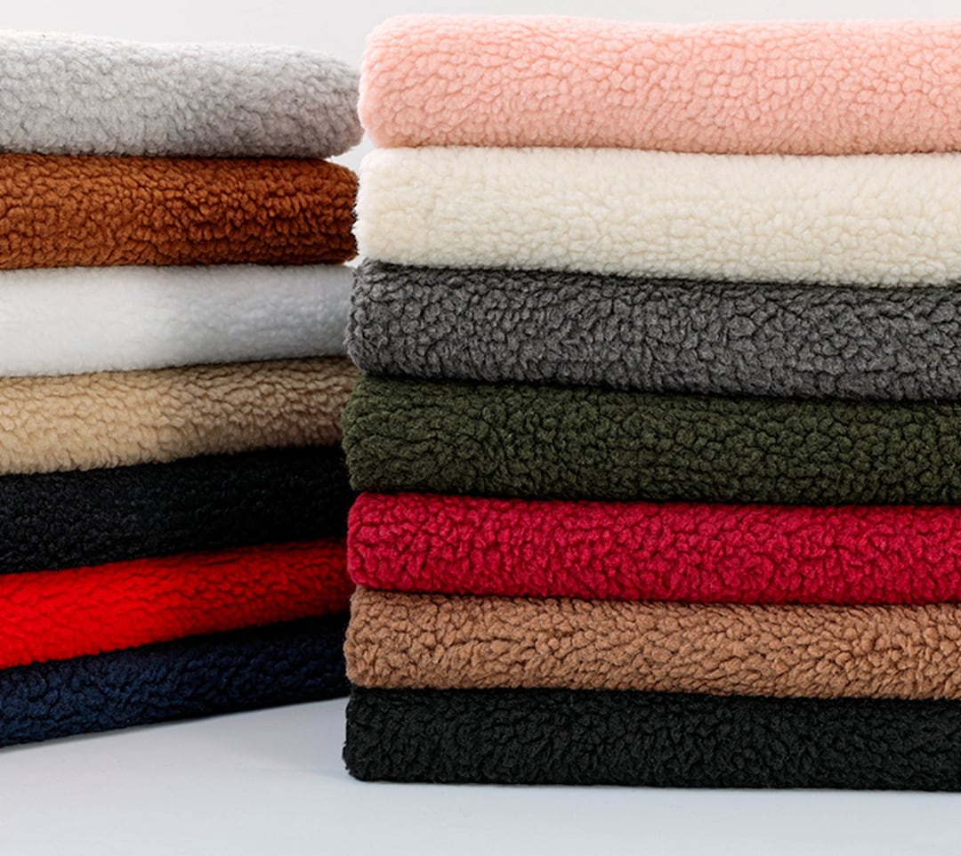 Sherpa Fabric, Polyester Sherpa, Lamb Faux Fur, Winter Fabric, Cut to ...