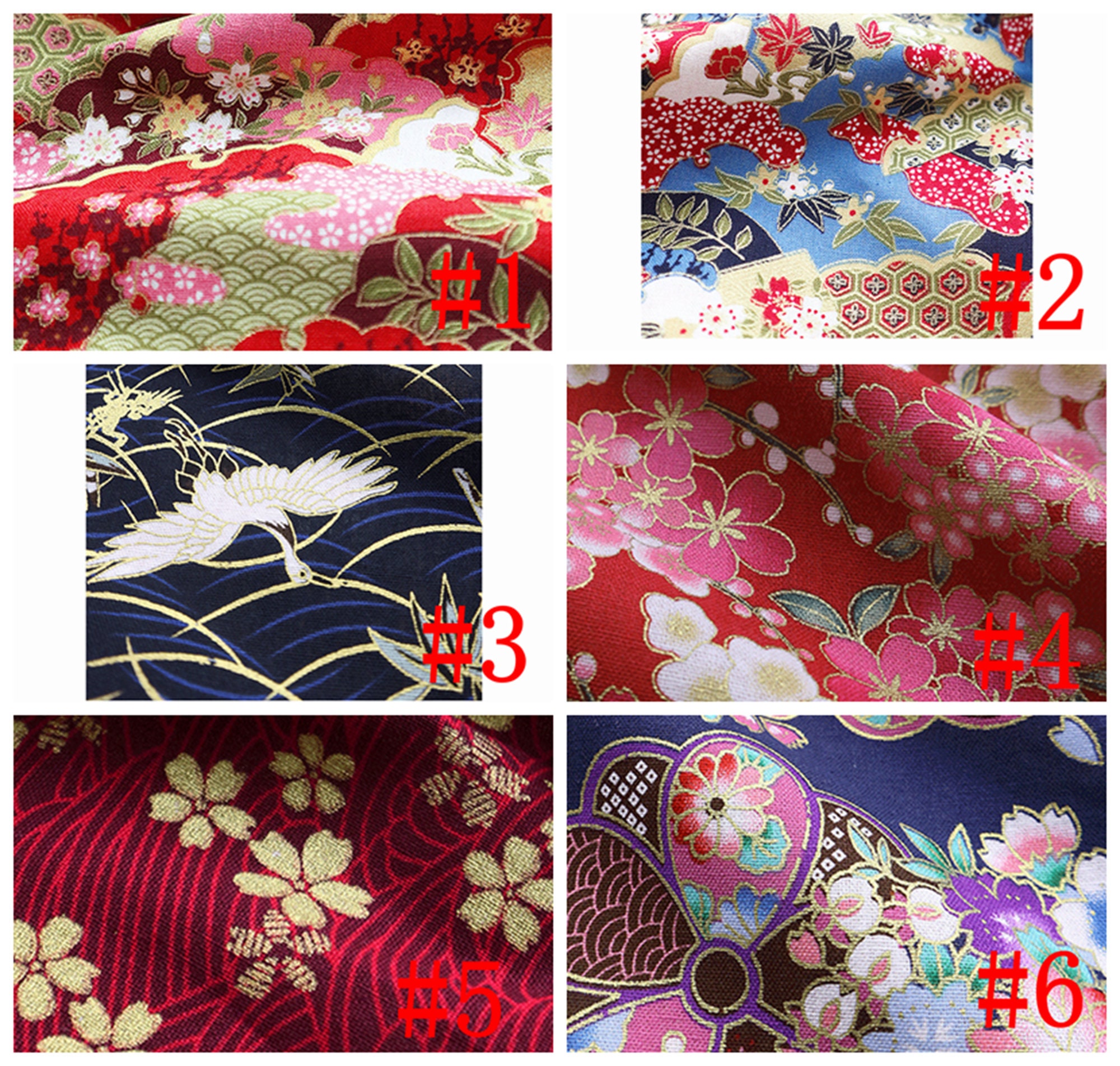 Japanese Fabric Pure Cotton Sewing Fabric by the Half - Etsy