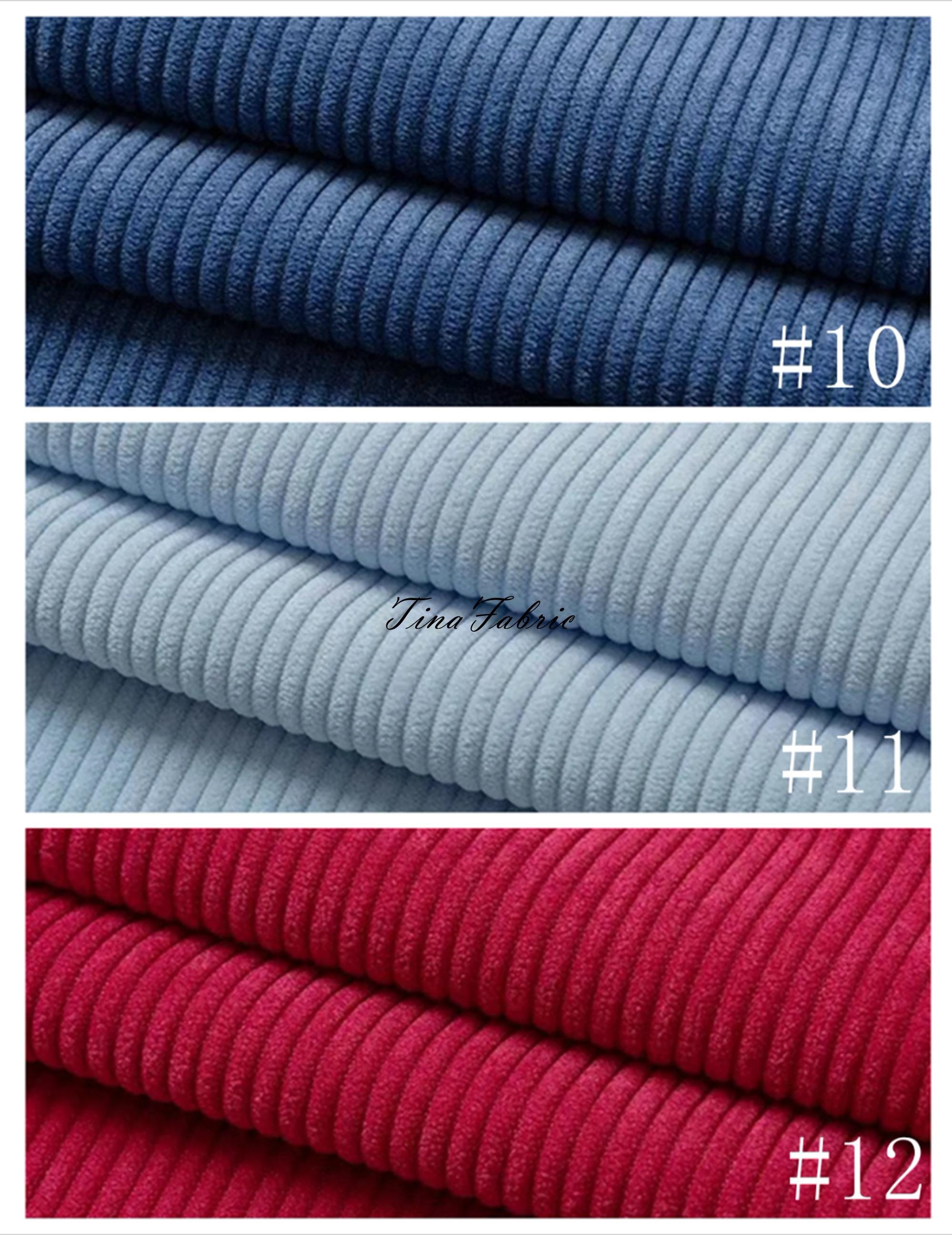 8 Wales Corduroy Fabric, Solid Color Polyester Velvet, DIY Coat/jacket ...