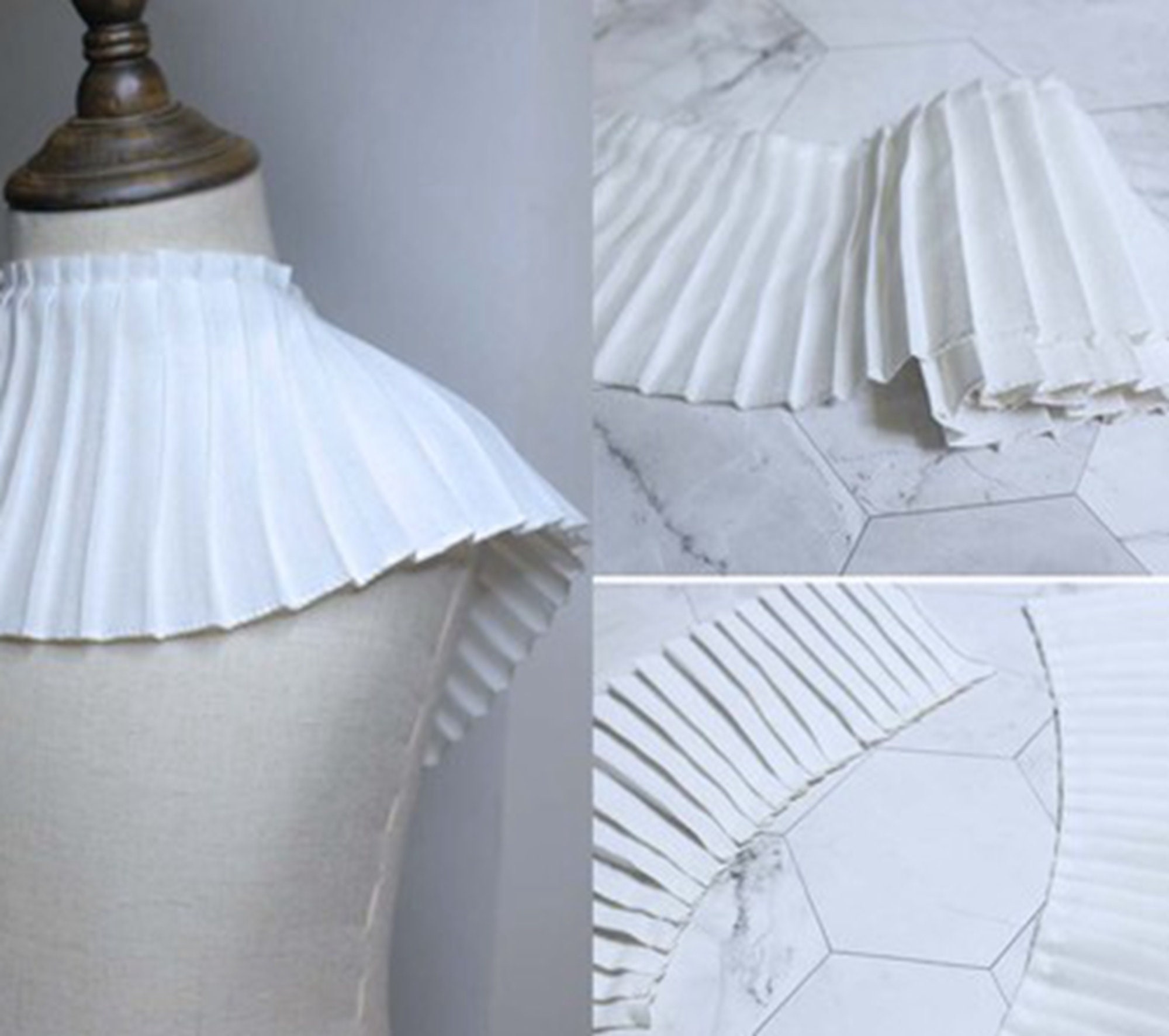 Pleated Organ Lace Fabric Medium-thickness Pleated Wavy - Etsy