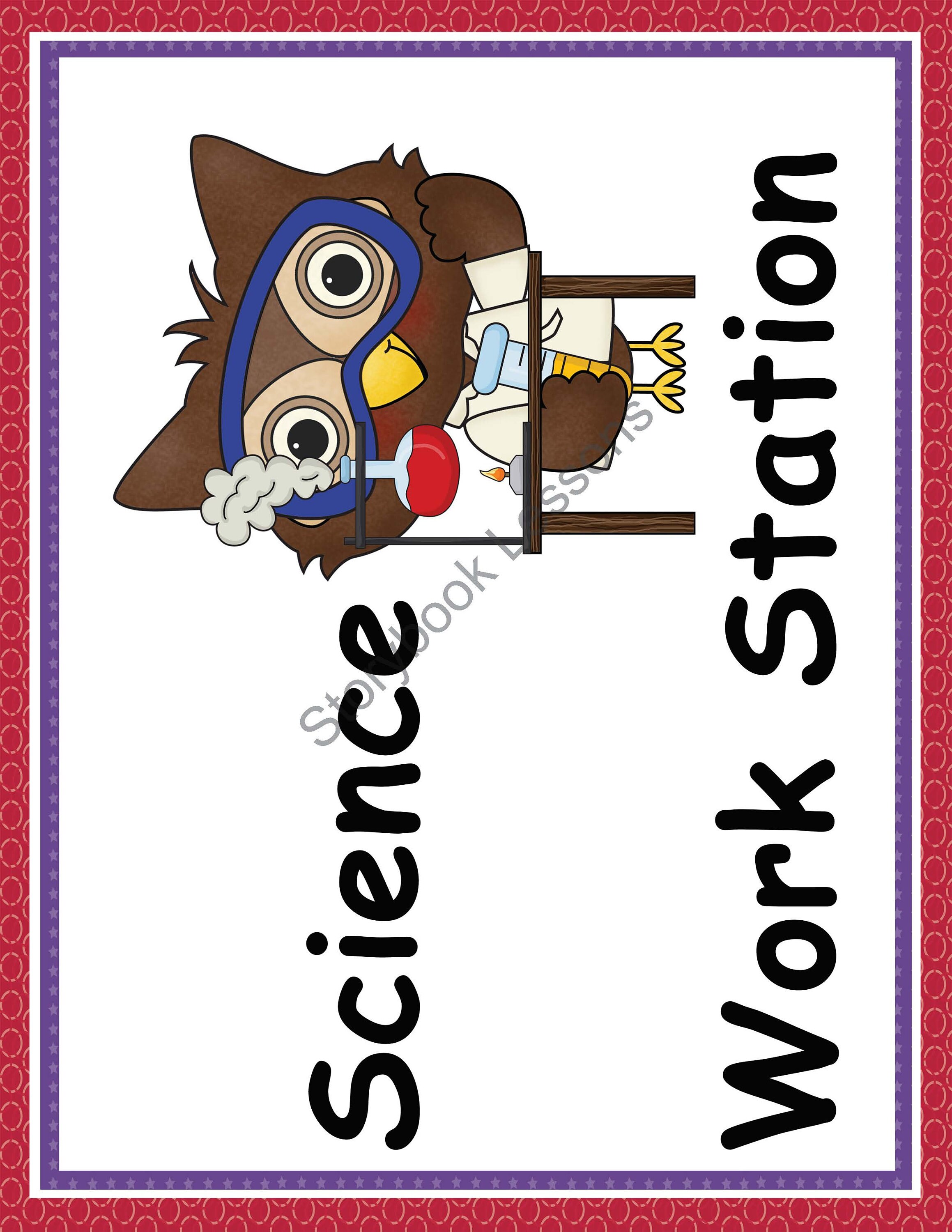 Owl-themed Work Station Labels. Signs. Literacy Centers. Reading ...