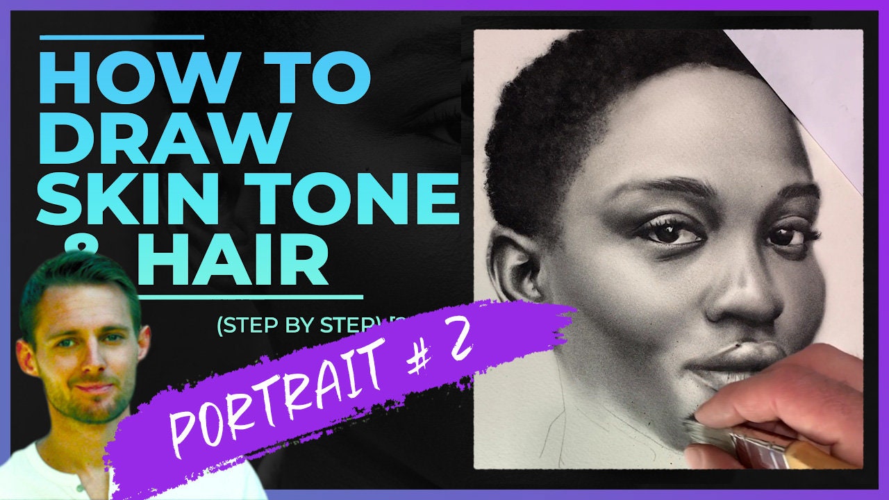 How to Draw A Realistic Face (step by Step) Template #02 - Etsy