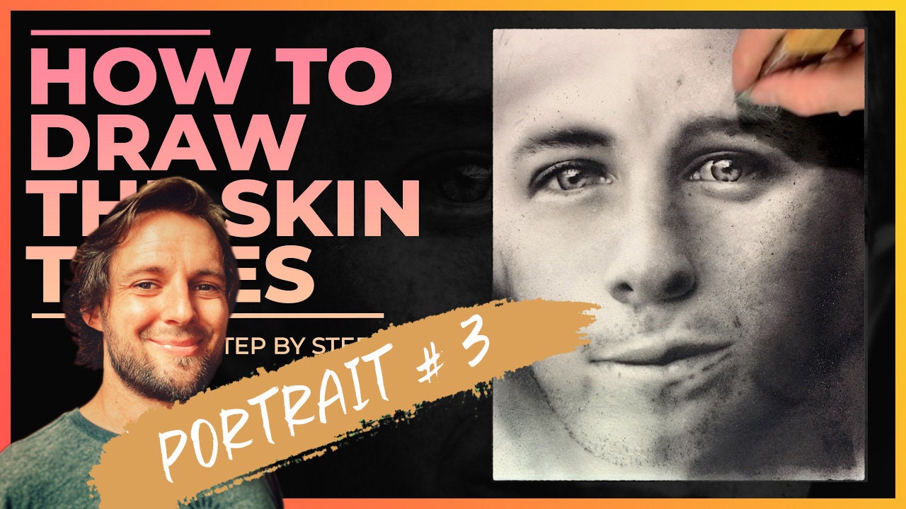 How to Draw A Realistic Face (step by Step) Template #03 - Etsy