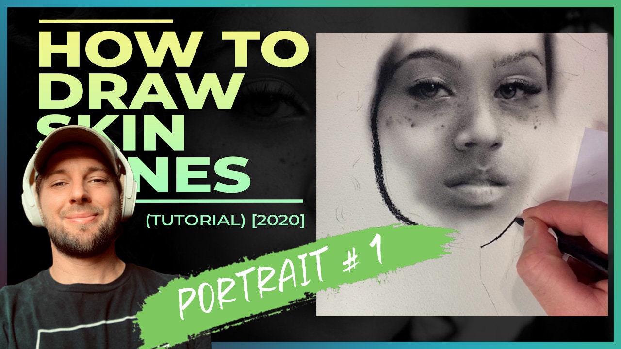 How to Draw A Realistic Face (step by Step) Template #01 - Etsy