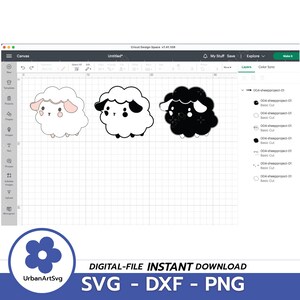 Sheep Svg, Cricut, Cutting File SVG, DXF, Svg Files, Clipart Files, DIY ...