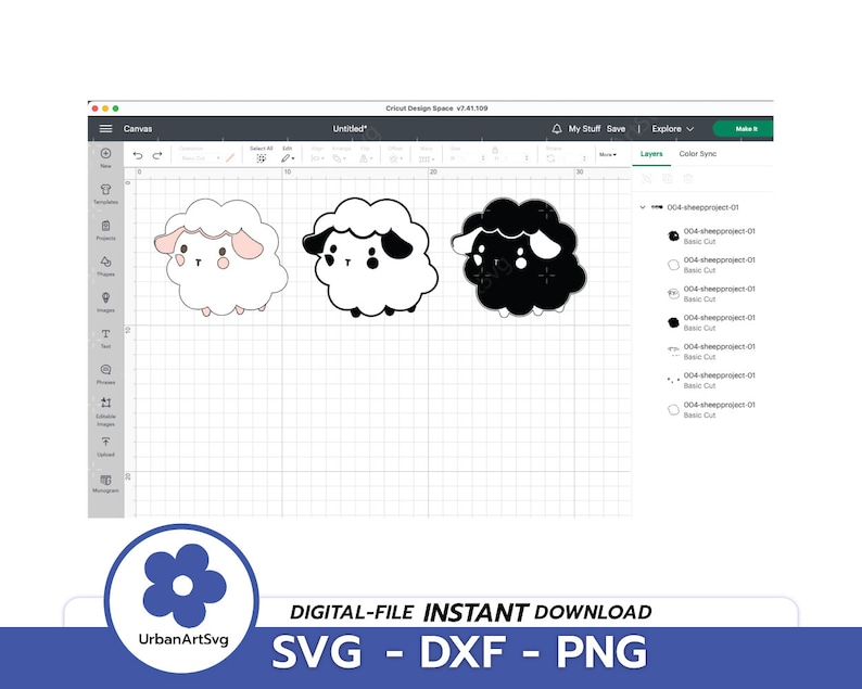Sheep Svg, Cricut, Cutting File SVG, DXF, Svg Files, Clipart Files, DIY ...
