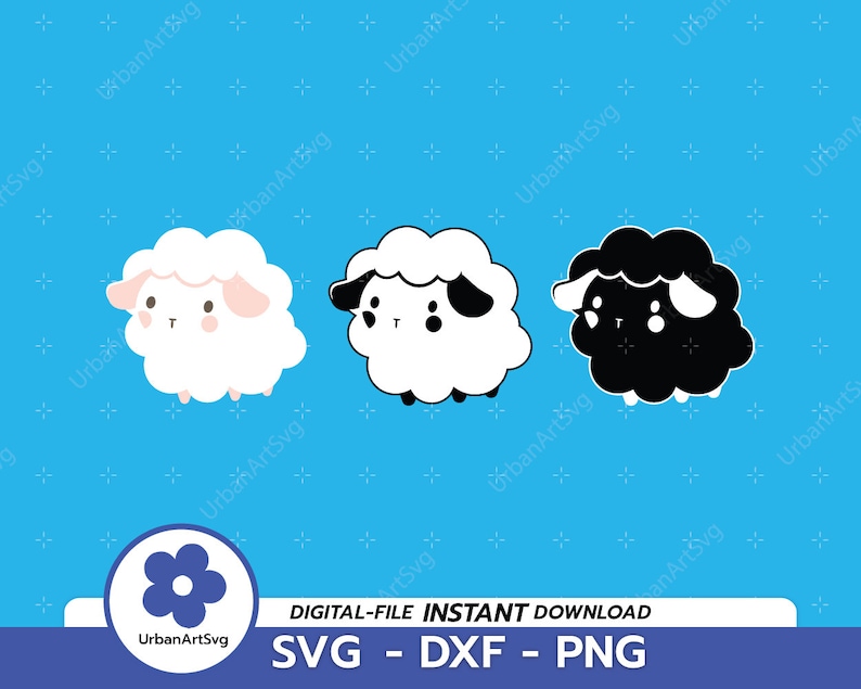 Sheep Svg, Cricut, Cutting File SVG, DXF, Svg Files, Clipart Files, DIY ...