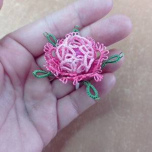 Pink Rose Tatting Flower Pattern Pdf ( English) - Etsy