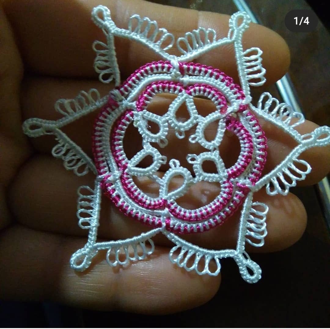 Rose Star Tatting Flower Pattern Pdf (english) Frivolite Patrones - Etsy