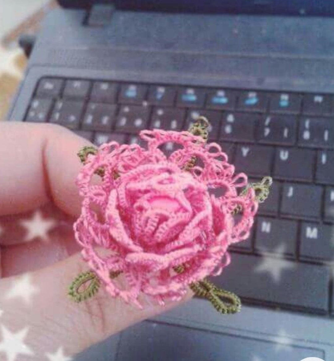 Pink Rose Tatting Flower Pattern Pdf ( English) - Etsy
