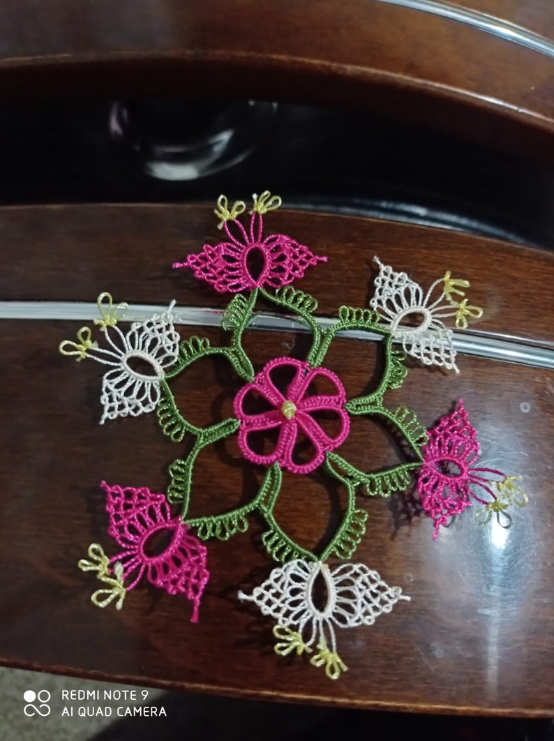 Butterflies in the Flower Garden Tatting Lace-needle Lace - Etsy