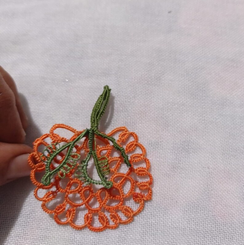 Pumpkin Halloween Tatting Lace Pattern (english) - Etsy