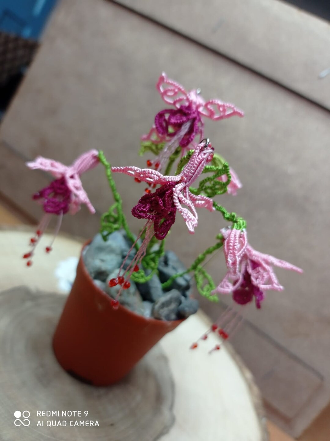 Fuchsia Flower in Pot Tatting Pattern (all Parts Have Pattern) (english ...