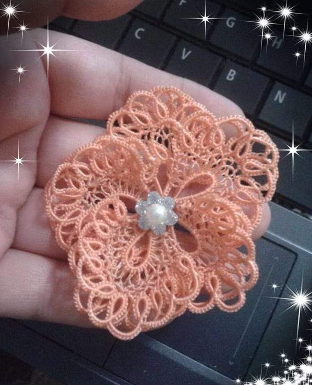 Rock Rose Tatting Flower Pattern Pdf+2videos (english) Frivolite ...