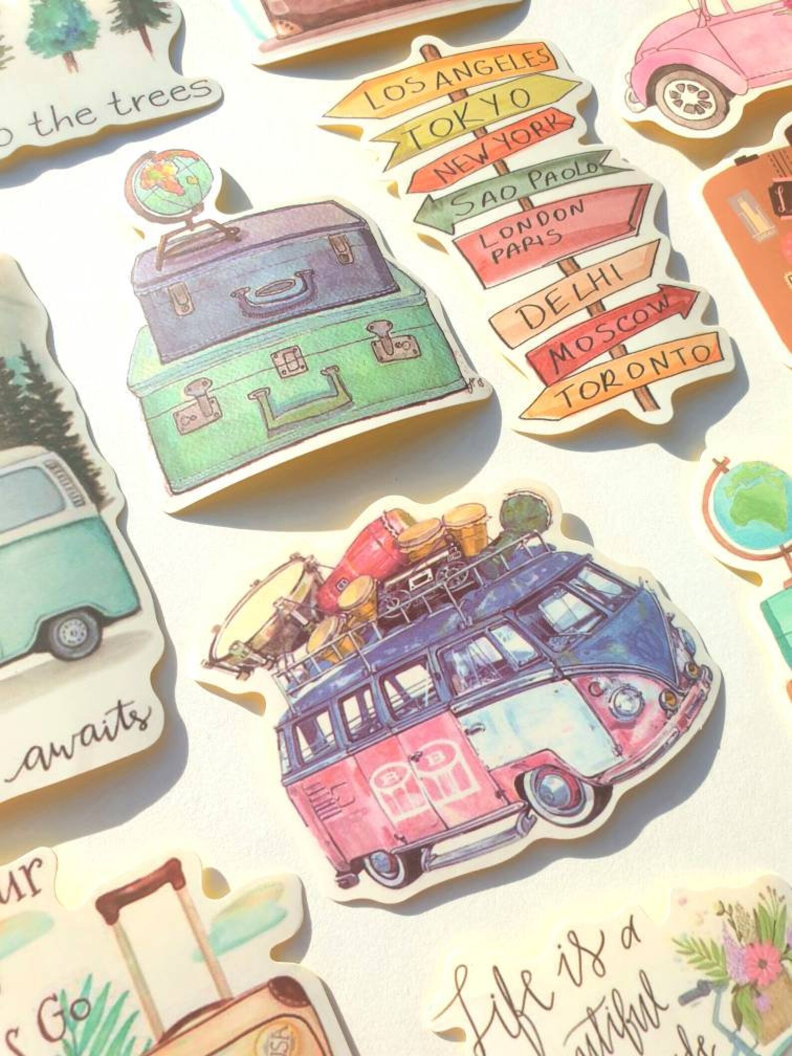 Travel Stickers Pack Adventure Scrapbooking | Etsy