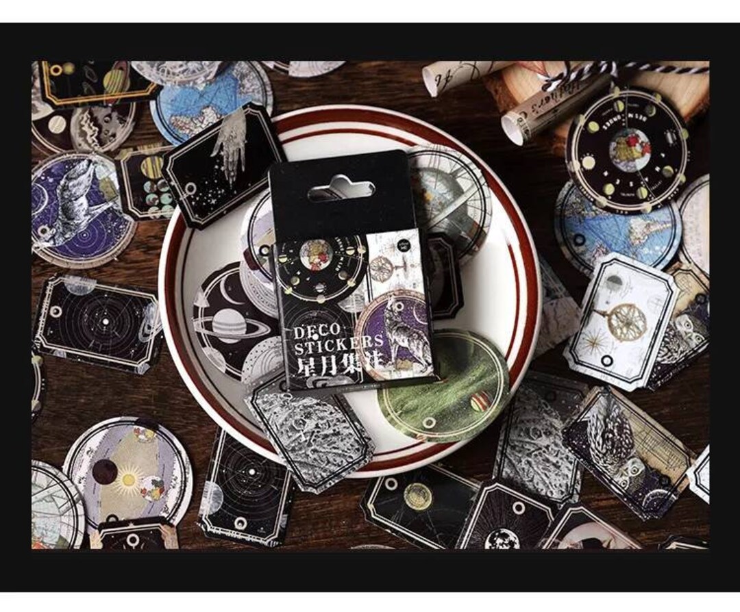 46pcs Astronomy Stickers Pack Space Planets Scrapbooking - Etsy