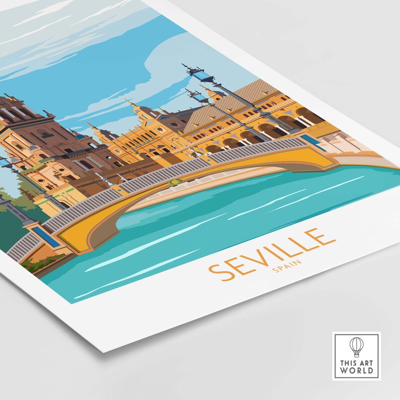 Seville Poster Spain Travel Print Seville Wall Art Framed - Etsy