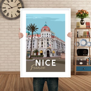 Nice Poster Travel Print France Nice Wall Art Cote | Etsy