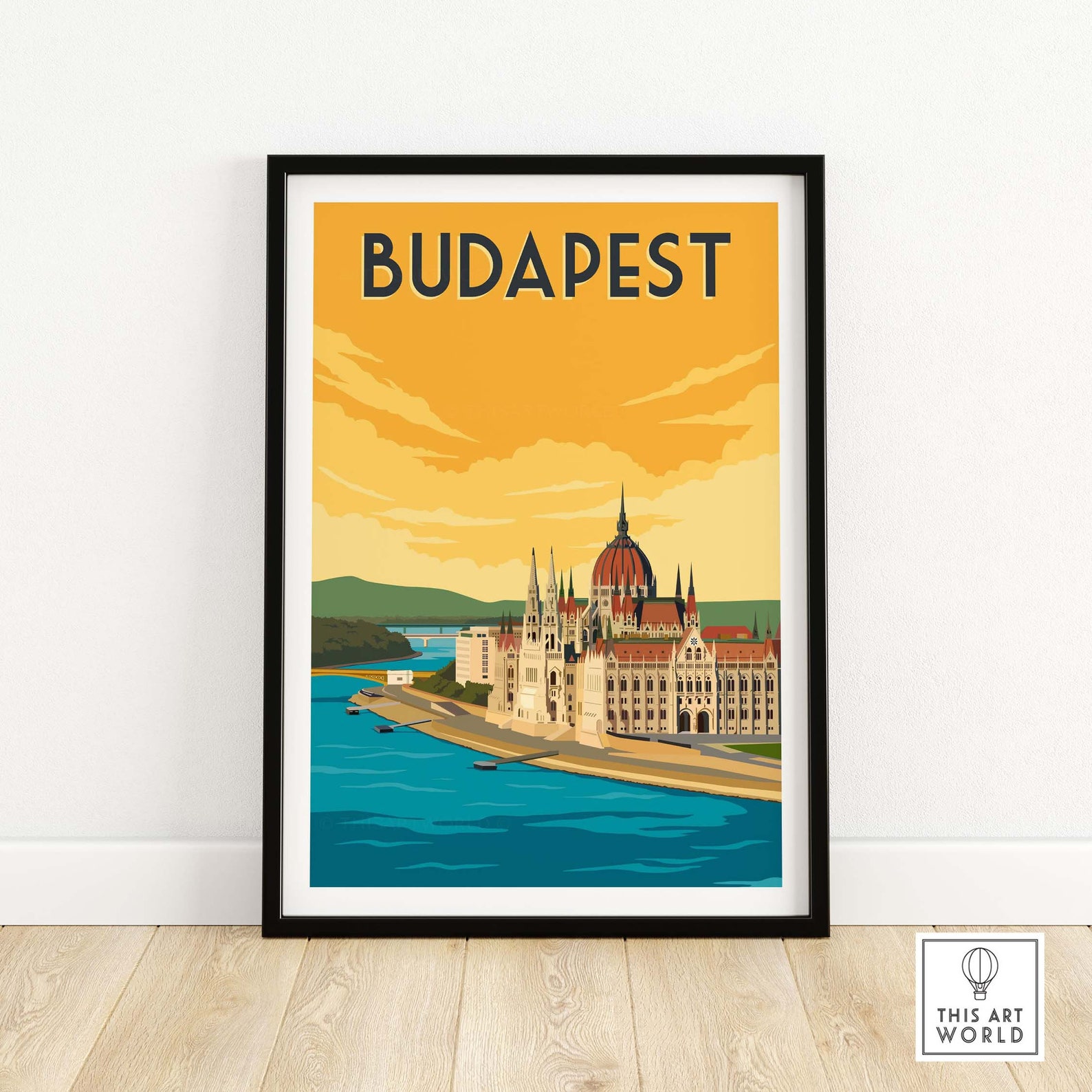 Budapest Print Hungary Travel Poster Budapest City Wall - Etsy