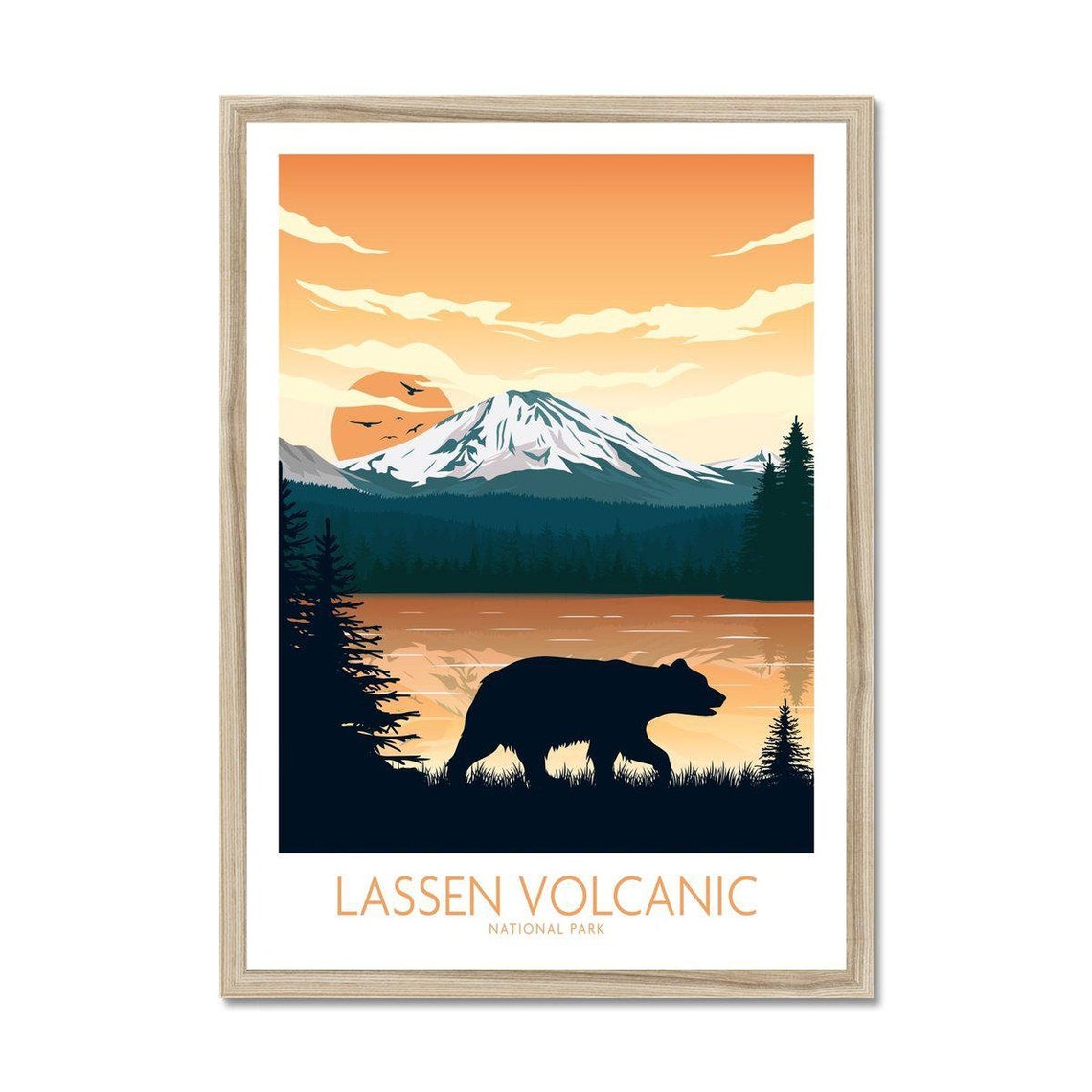 Lassen Volcanic National Park Poster Wall Art Travel | Etsy