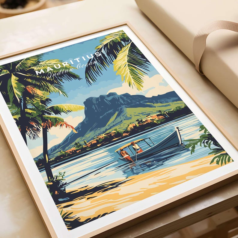 Mauritius Wall Art Gift House Decoration Beach Poster Print Mauritius ...