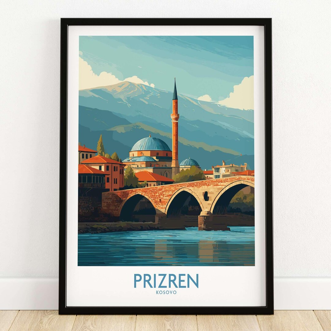Prizren City Art Print: Balkan Heritage Poster (multiple Sizes) - Etsy