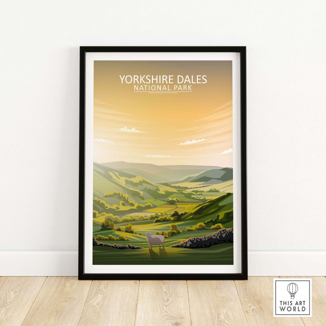 Yorkshire Dales Poster National Park Print UK Travel Poster English ...