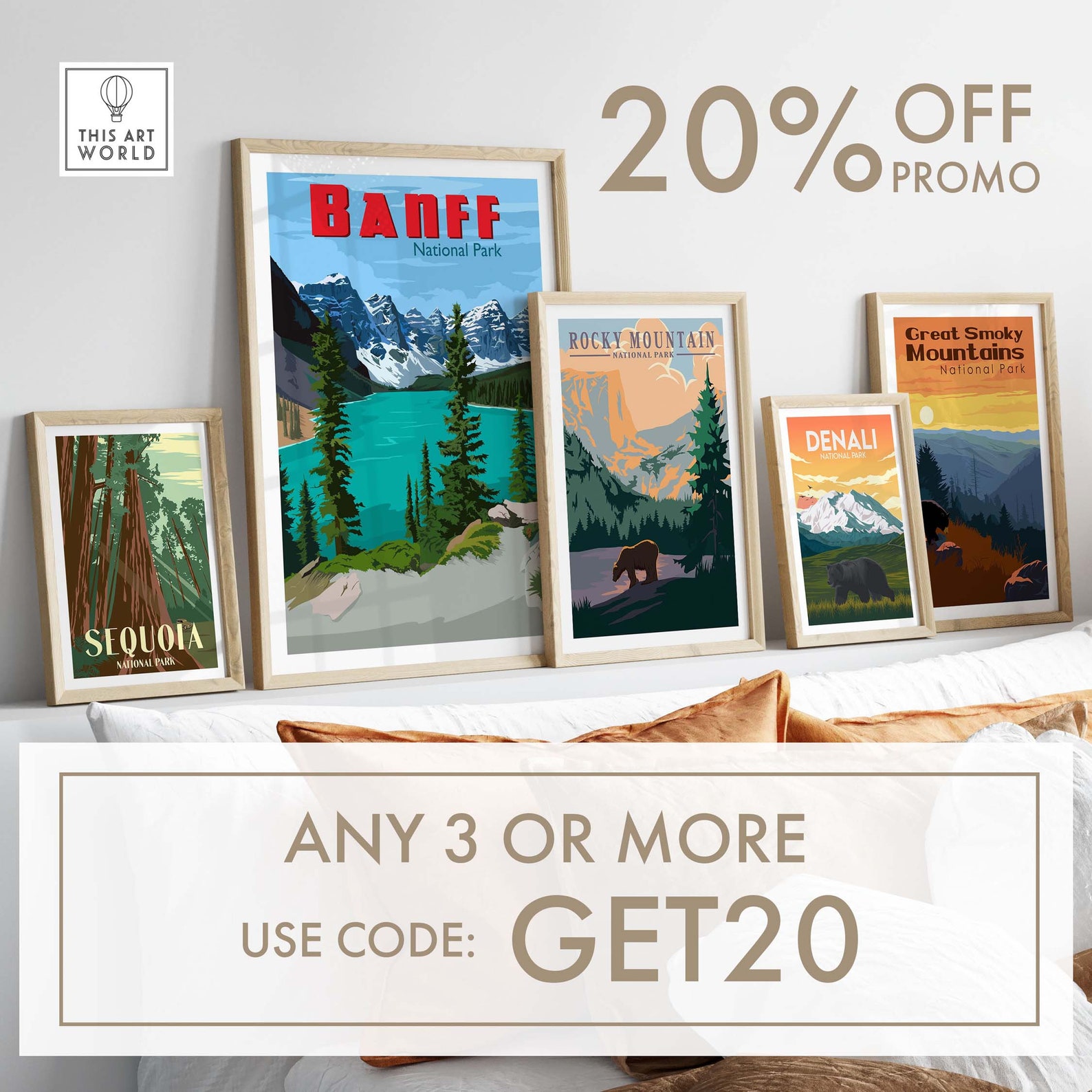 Banff National Park Poster Banff Print National Park Wall - Etsy