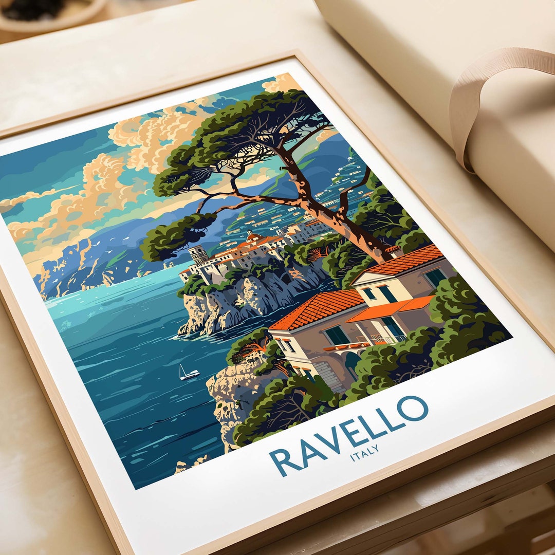 Ravello Wall Art Italy Travel Poster Ravello Artwork Poster Gift Italy ...