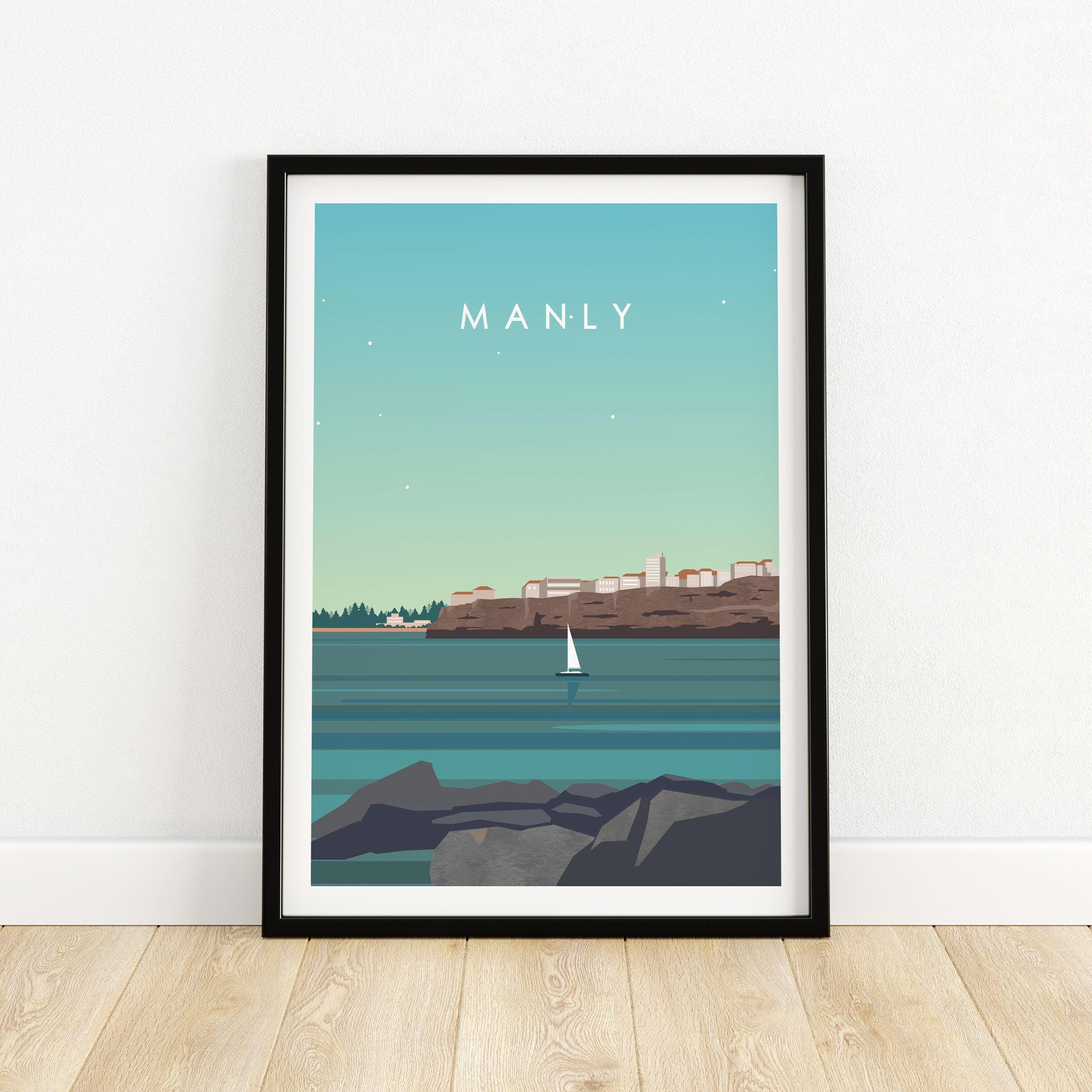 Manly Print Manly Sydney Australia Manly Poster Manly | Etsy