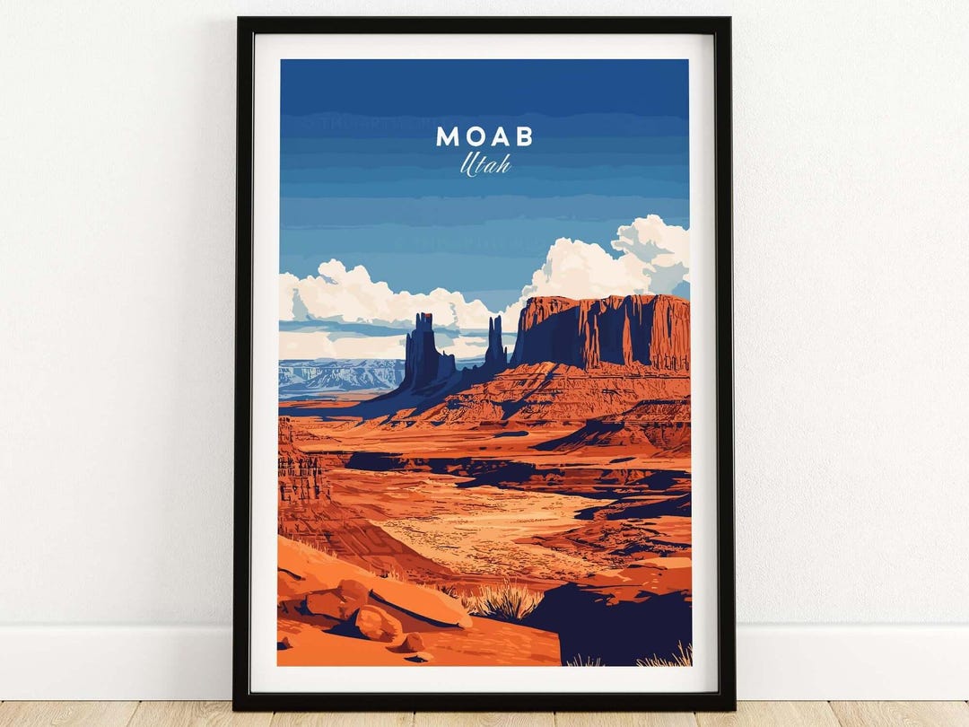 Moab Utah Wall Art Desert Landscape Print Utah Living Room Decor Framed ...