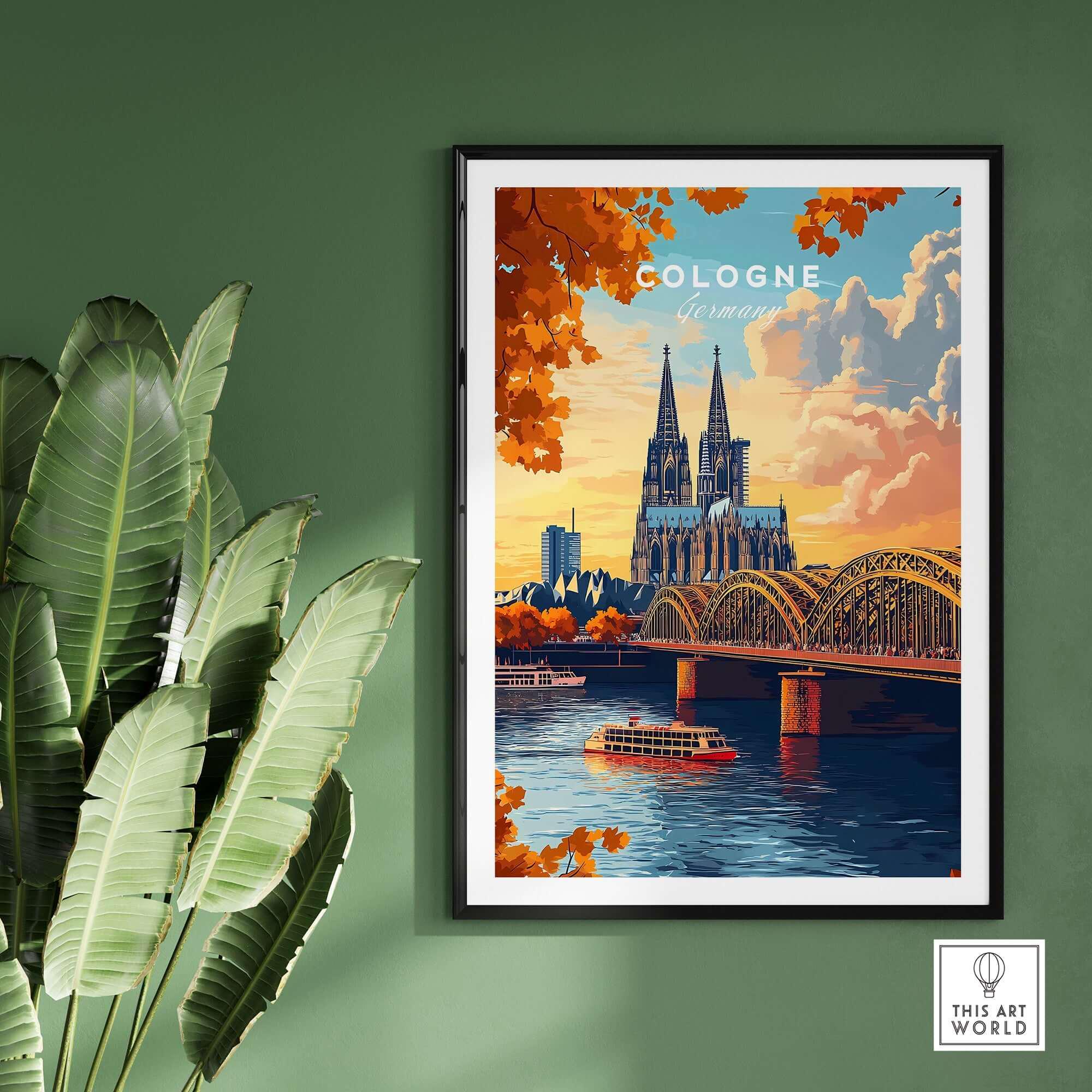 Cologne Wall Art Poster Cologne Travel Print Wall Art Cologne Wall ...