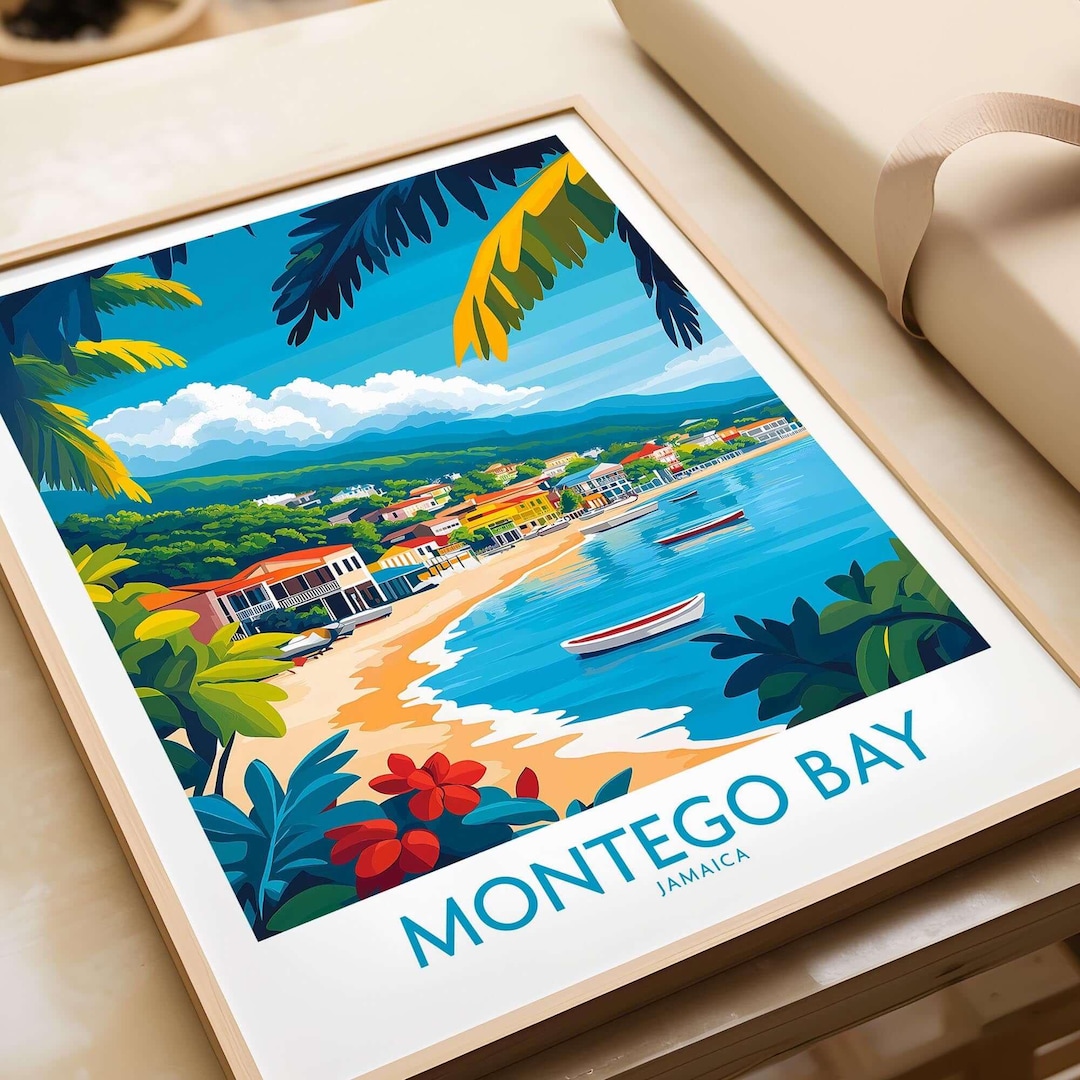 Montego Bay Poster Jamaica Montego Bay Wall Art Print Montego Bay ...