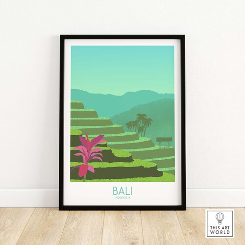 Bali Travel Poster Bali Print Bali Wall Art Indonesia - Etsy