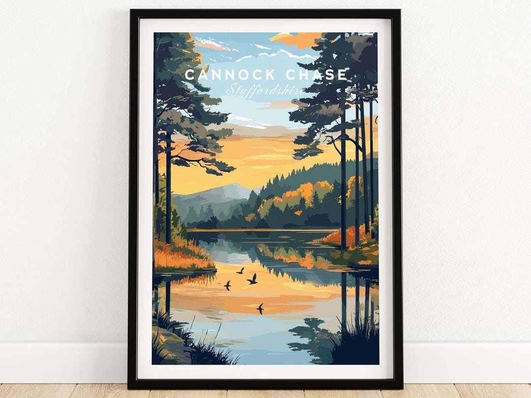 Cannock Chase Wall Art Print Staffordshire Poster Cannock Chase Poster ...
