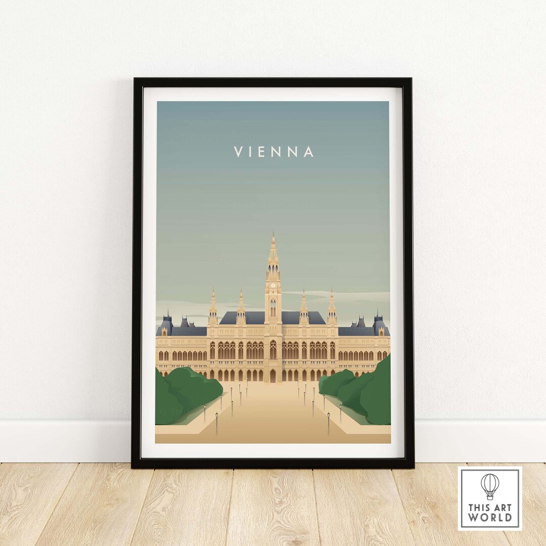 Vienna Print | Austria Travel Poster Vienna Poster | Vienna Wall Art ...