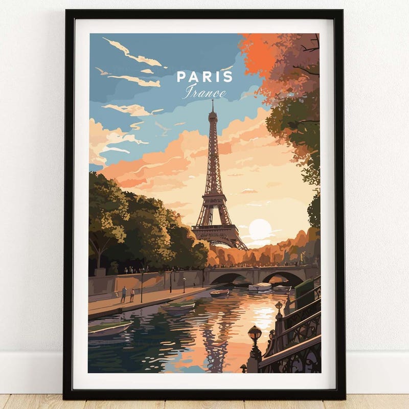 Paris Travel Poster - Etsy