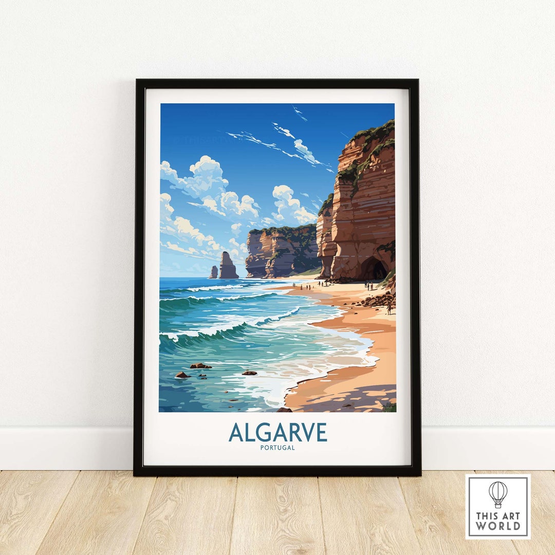Algarve Print Beach Poster Travel Print Poster Art Lover Gift Wall ...